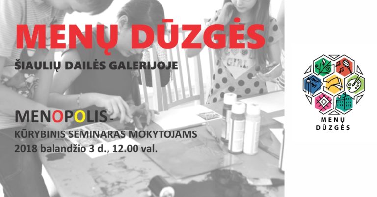 Edukacinės programos MENOPOLIS pristatymas MENŲ DŪZGĖSE - Menopolis ...